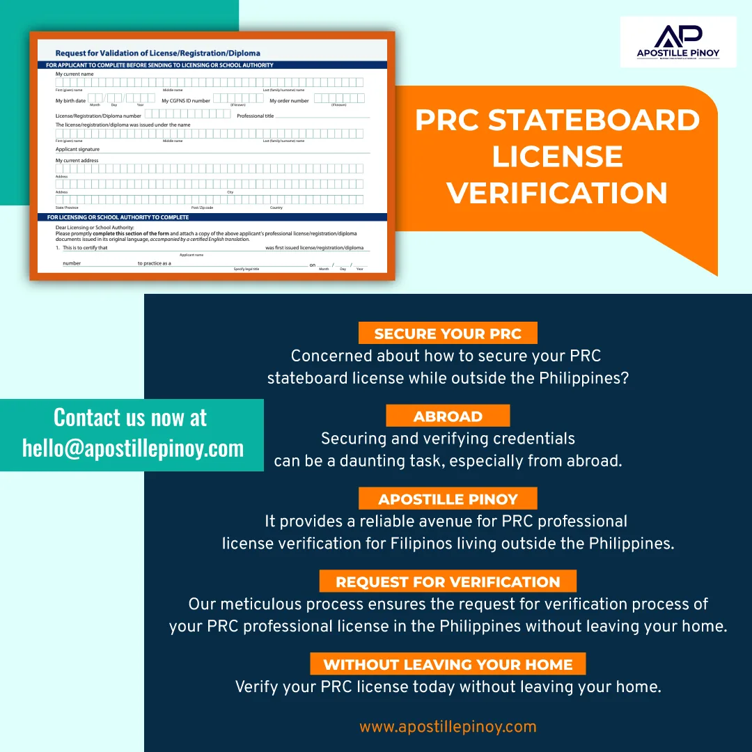 PRC StateBoard Verification Ad Apostille Pinoy - Apostille Pinoy