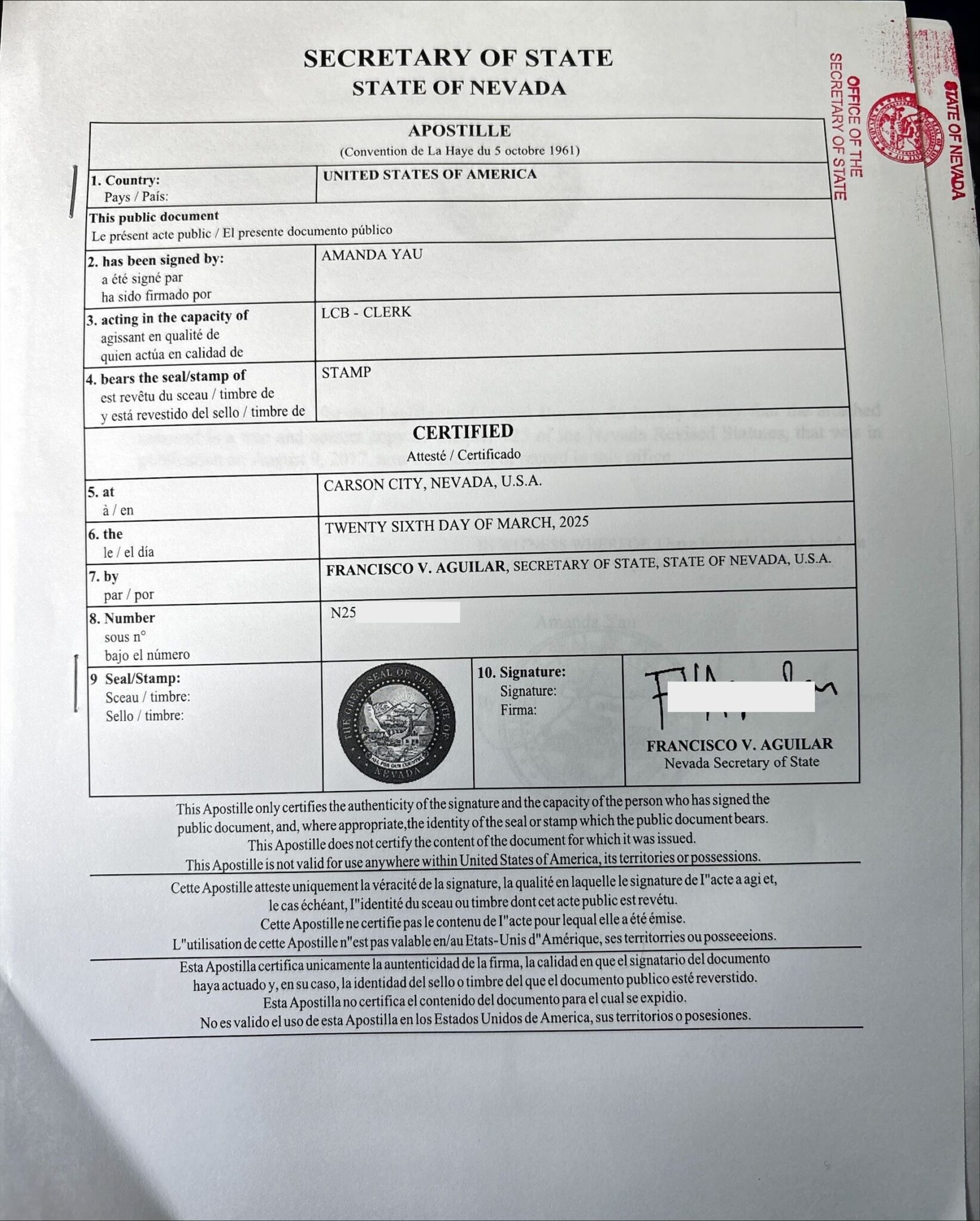nevada secretary of state apostille - Apostille Pinoy